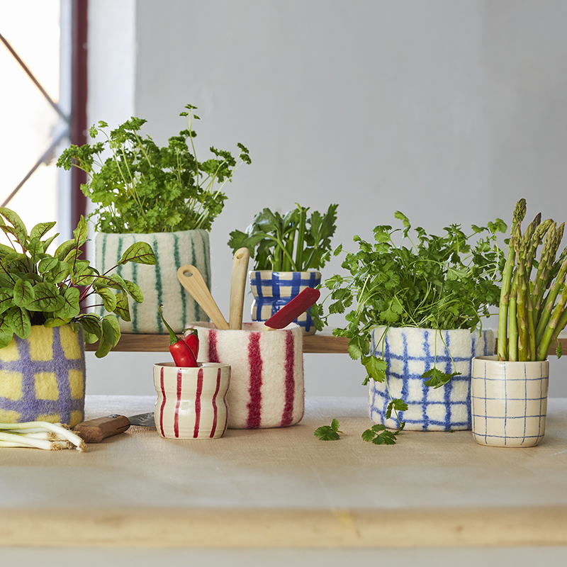 Flower pots in 100% wool - Waterproof | Aveva Design