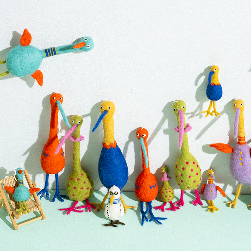 Funky birds i ull | Aveva Design