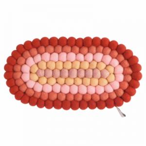 Oval trivet handmade in 100% wool | Jam | Aveva Design