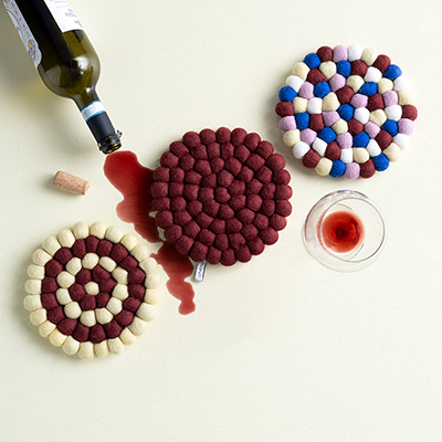 Trivet | Handmade in 100% ull | Round (small) | Aveva Design