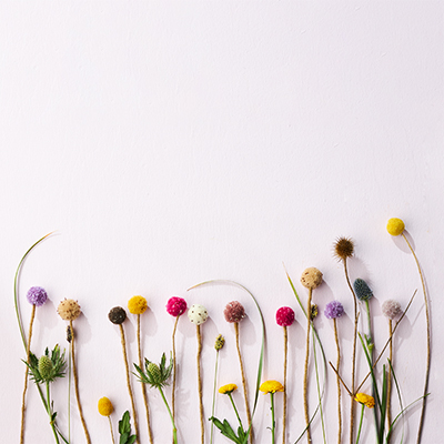 Flower in 100% wool, available in many shapes | Aveva Design