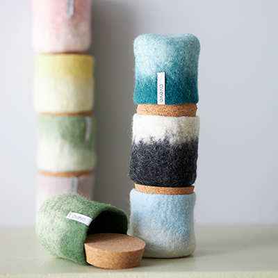 Jar | Handmade in wool and cork | Aveva Design