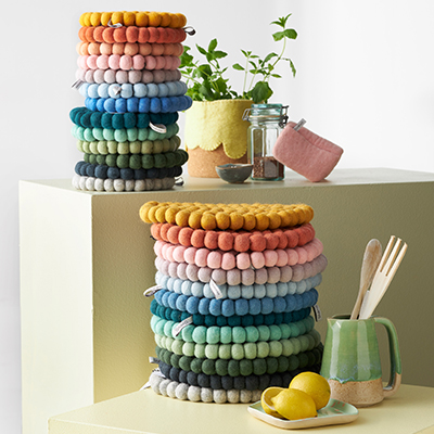 Trivets in 100% wool - Available in several different colors and sizes ...