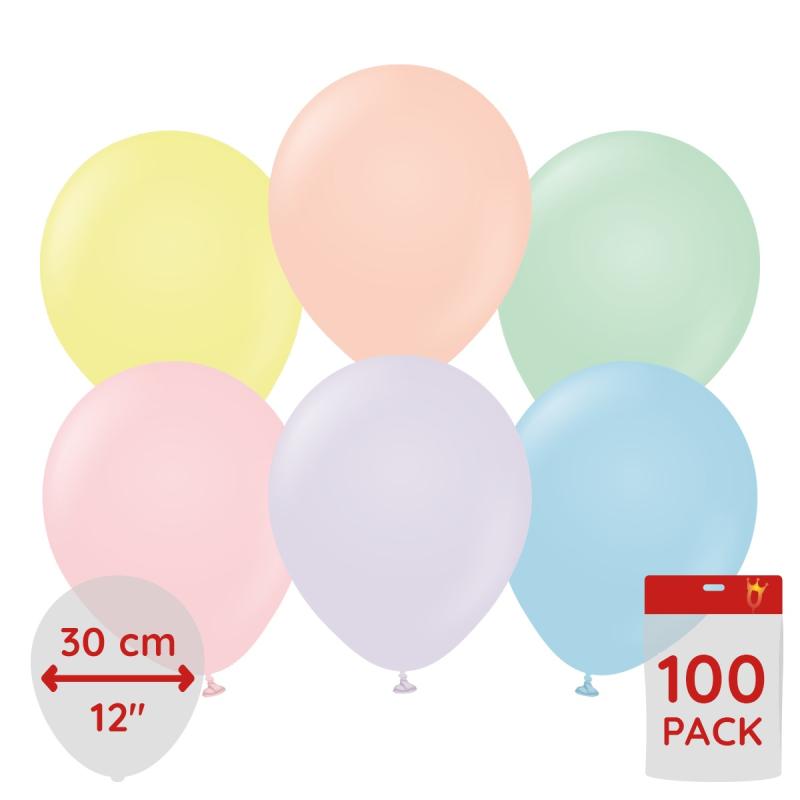 Latexballoons - Assorted Macaron Colors 30 cm 100-pack🎈Balloonking.com