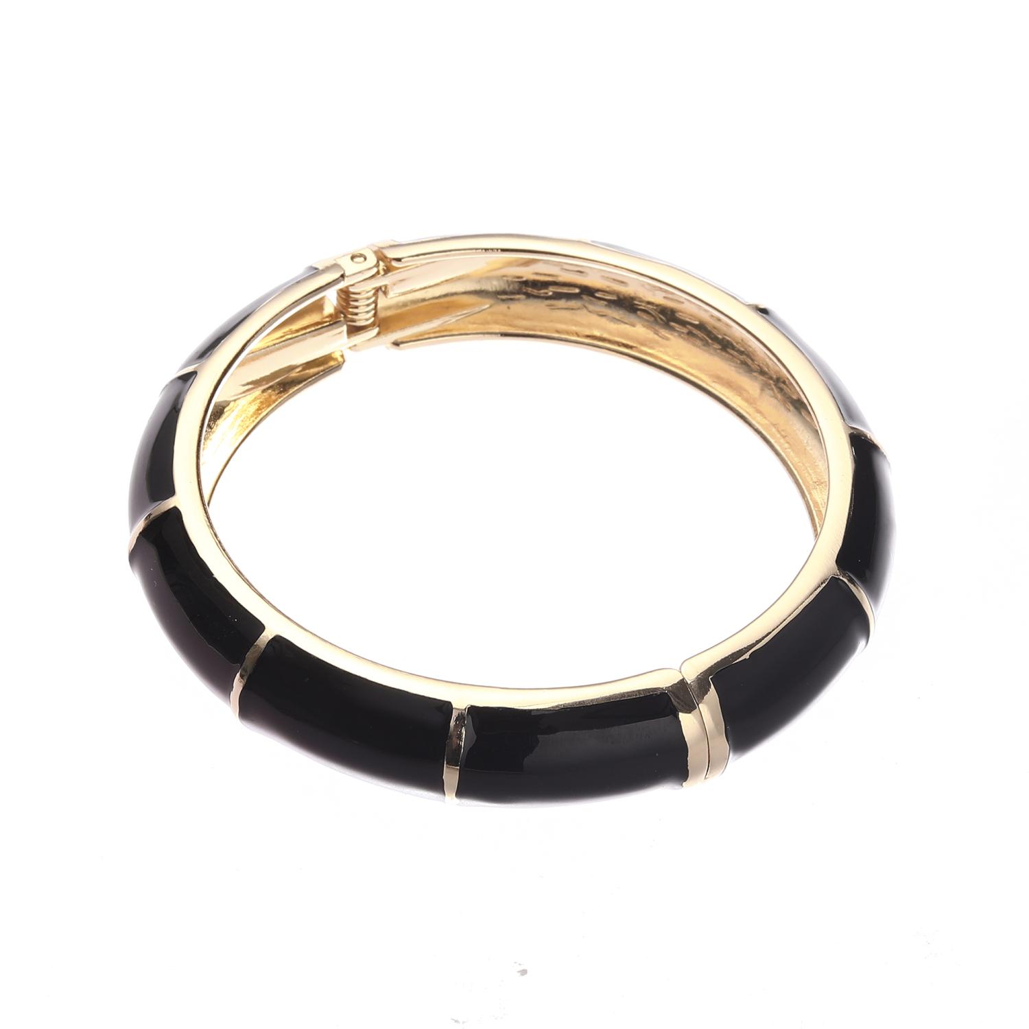 Armband, Stelt Guld / Svart - Gemini