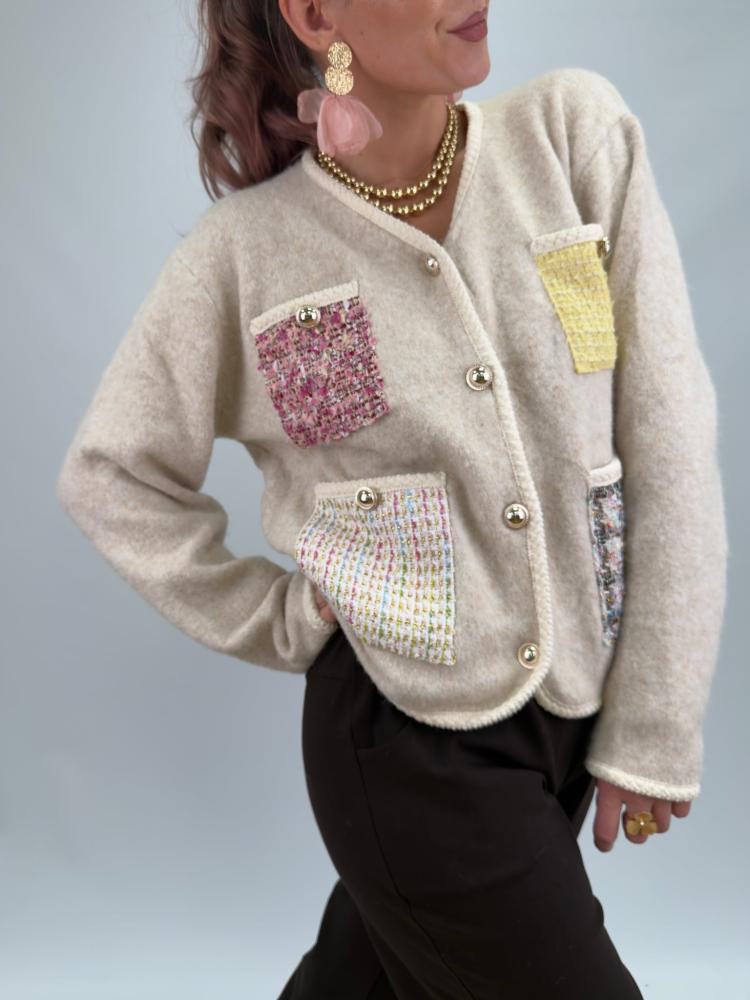 Kofta med dekorativa fickor, Beige Mette - Gemini BERÄKNAD LEV: JAN/FEB