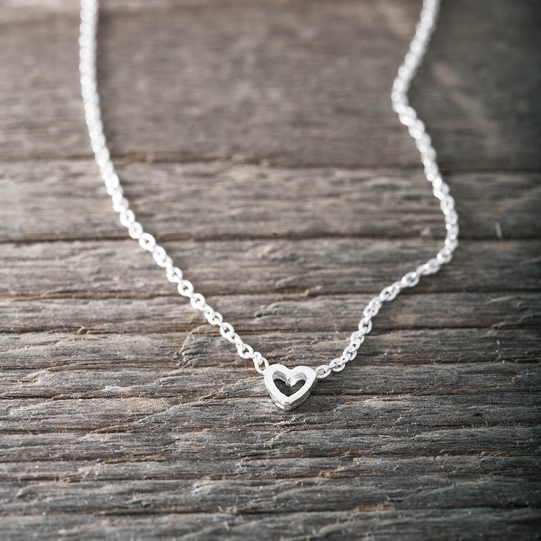 Halsband silver, Hjärta - by faith