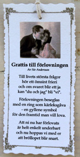 Diktkort - Grattis till förlovningen