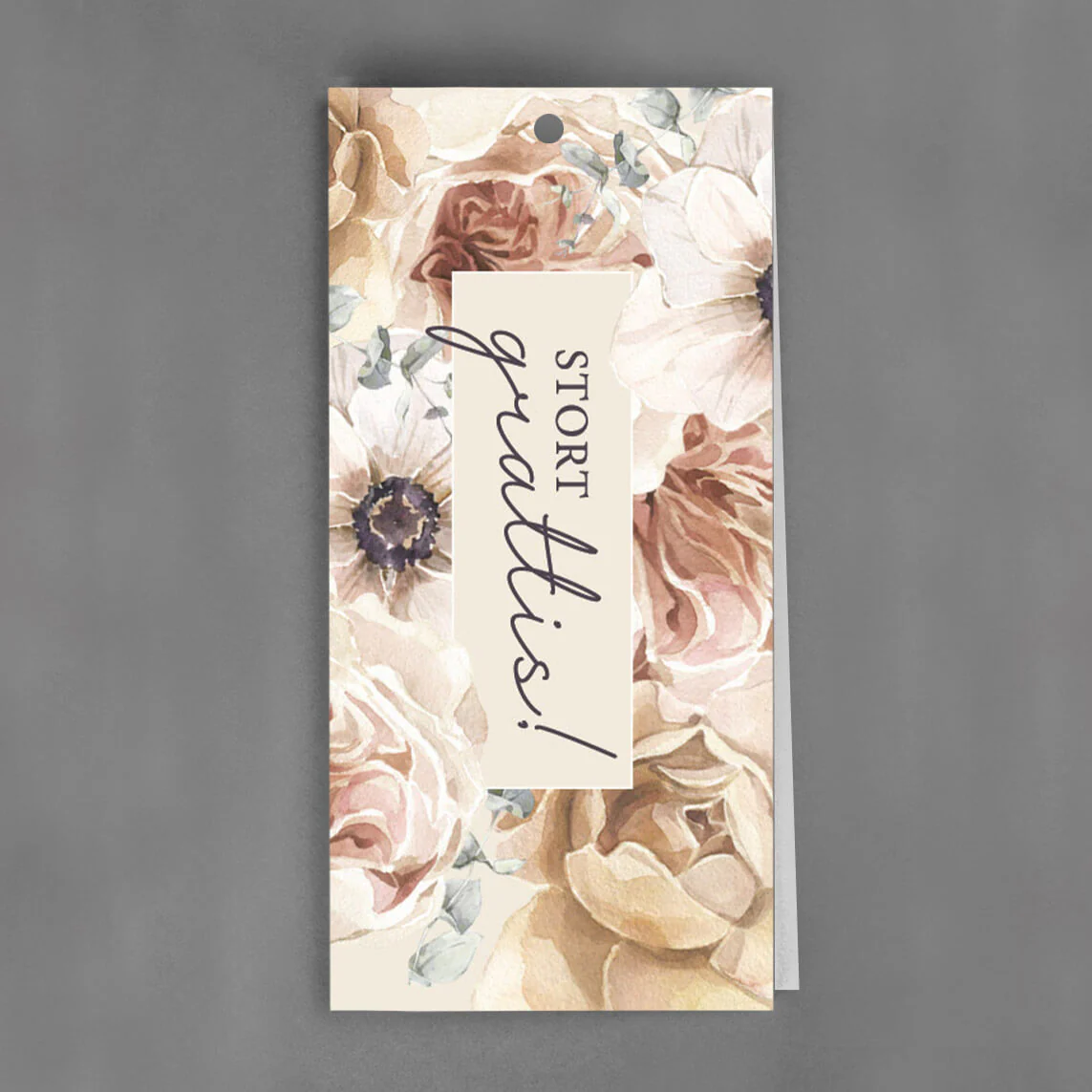 Premium tags Stort grattis (blommor) - Card Store