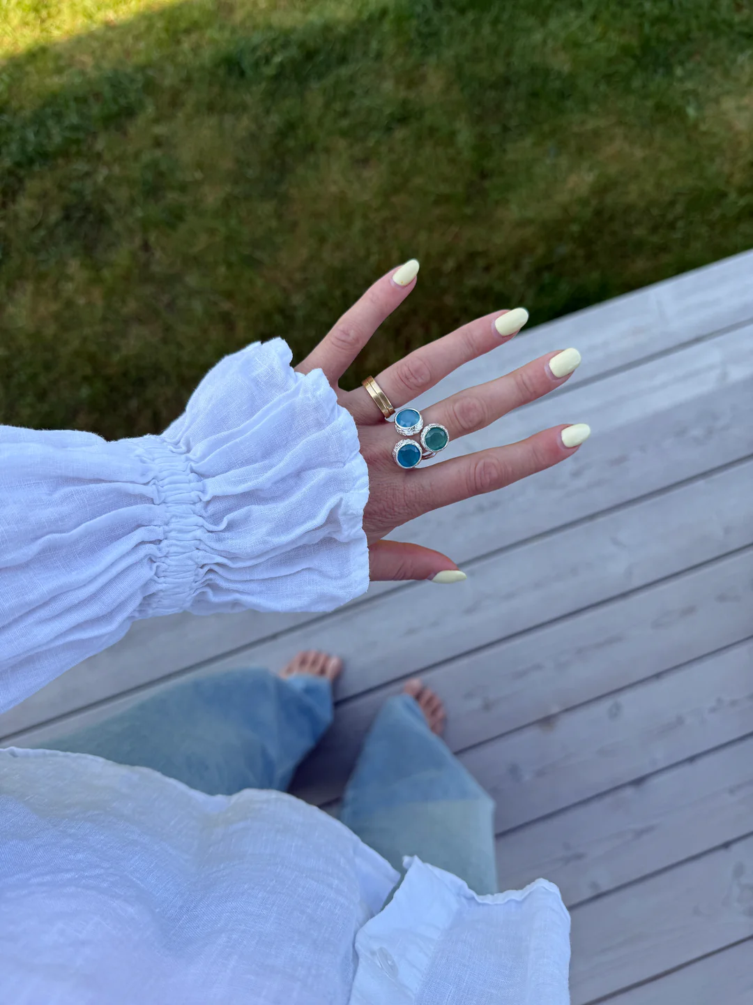 Ring Tripple Tau, Ocean Silver – 7EAST