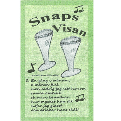 Servetter - Snapsvisor Grön (Buffé-format)