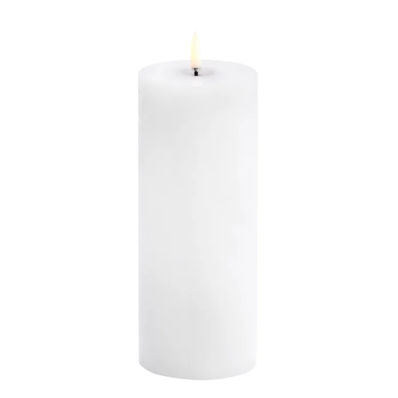 UYUNI Blockljus LED - Melted Rustic - 7,8x23,1cm, Vit