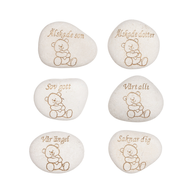 Sten med graverad text, Älskade dotter