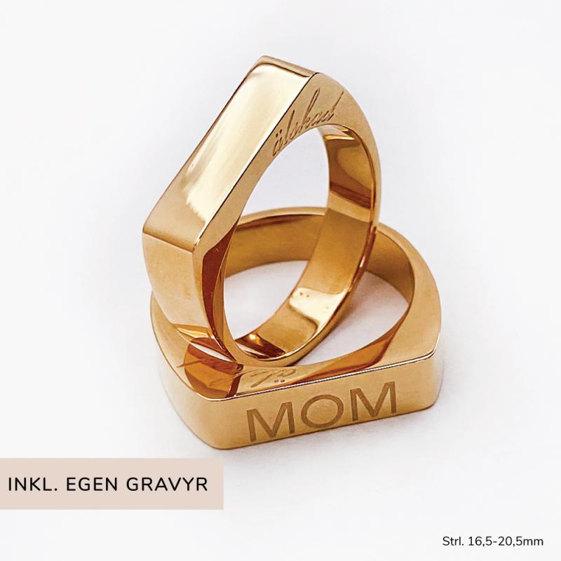 Bred klackring inkl. gravyr