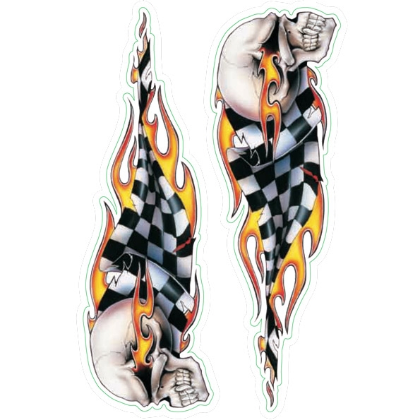 LT Checkered Skull Decal