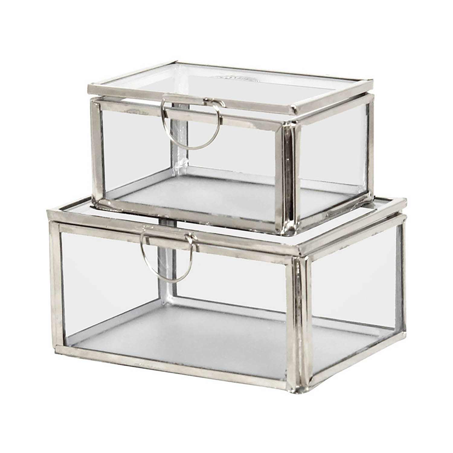 Glasbox - glasask i MÄSSING - mässingsask - metallask