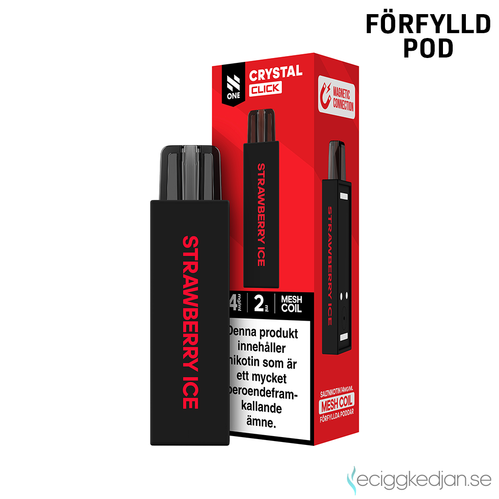Pod Click Pod | N One Crystal – Strawberry Ice 1-pack | 14mg | 2ml