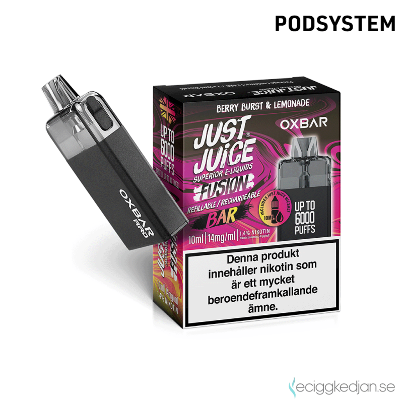 Just Juice Oxbar - Berry Burst & Lemonade Flergångs Vape