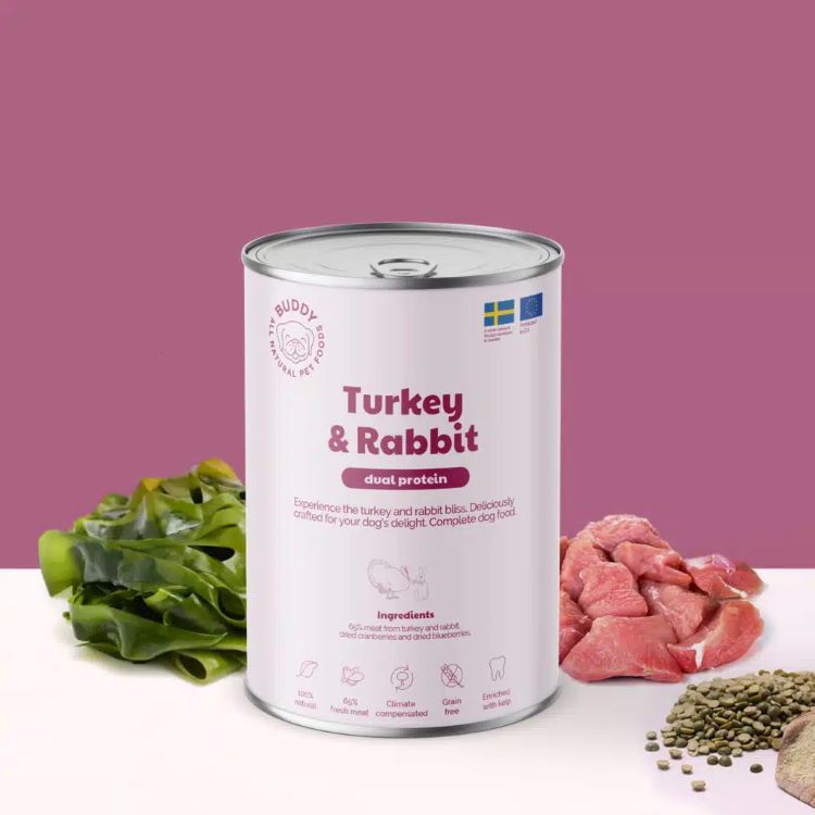 Buddy Turkey & Rabbit 400g - Foderboden.se