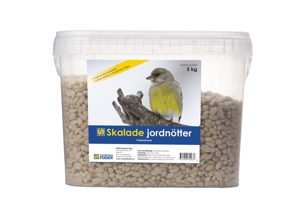 Skalade Jordnötter i hink 5kg För Vildfåglar - Foderboden.se