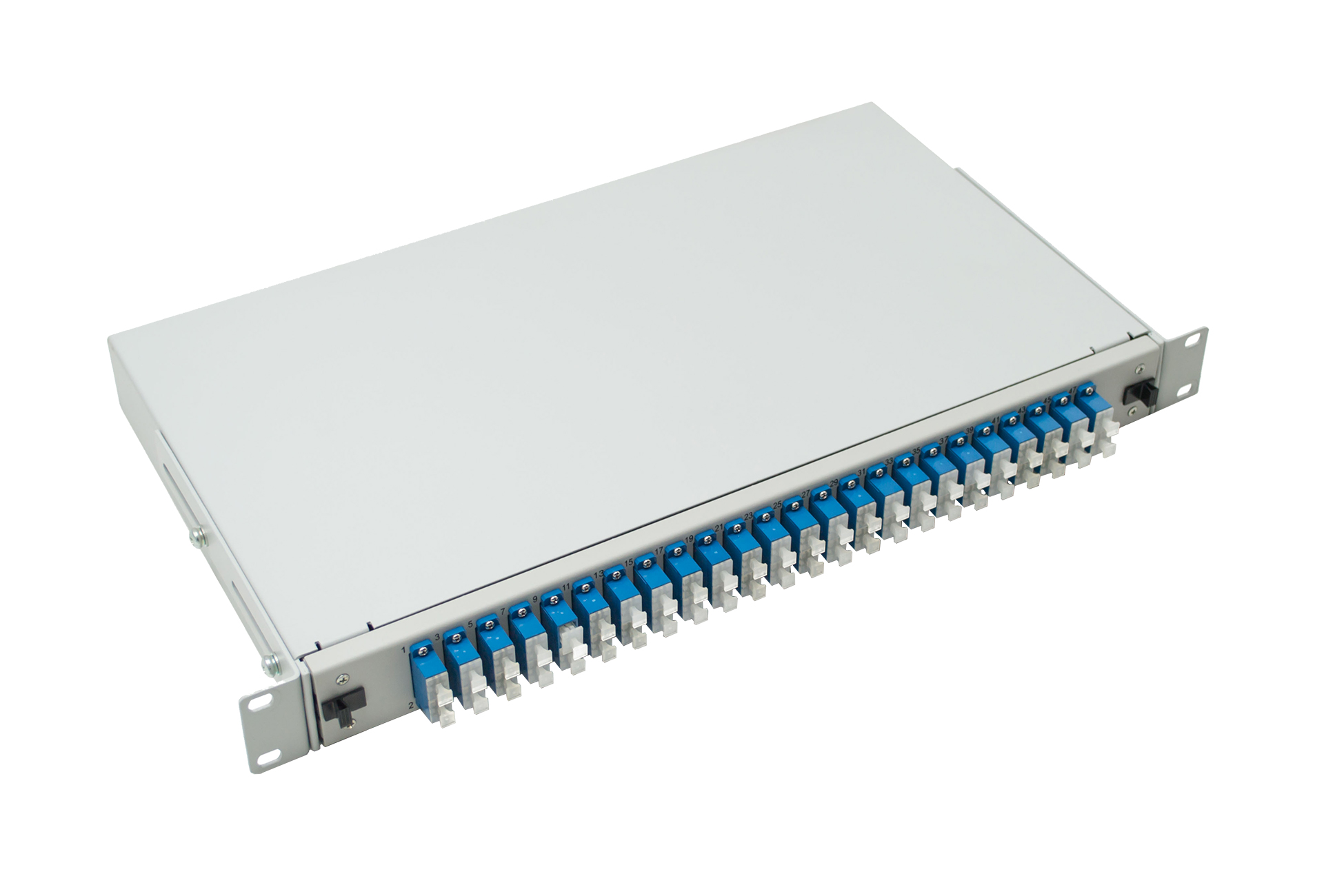 ODF fiberpanel bestyckad med fibersvans / pigtails SC LC ST FC E2000