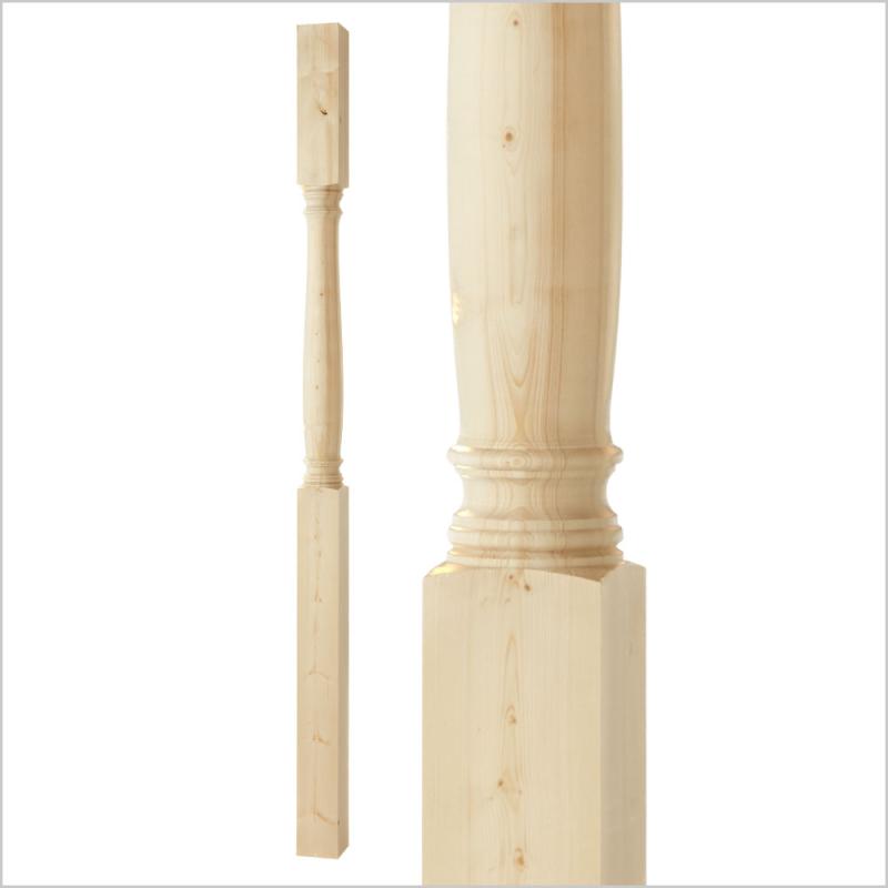 Staketstolpar i gammal stil - Svarvade & raka, med allmoge för utomhusbruk.