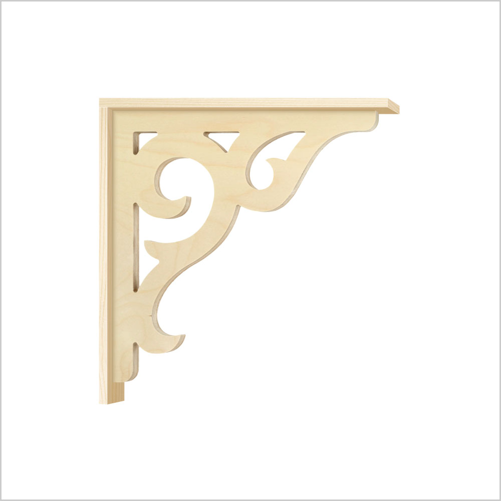 Gammaldags konsoler i trä med ornament & sekelskiftesstil