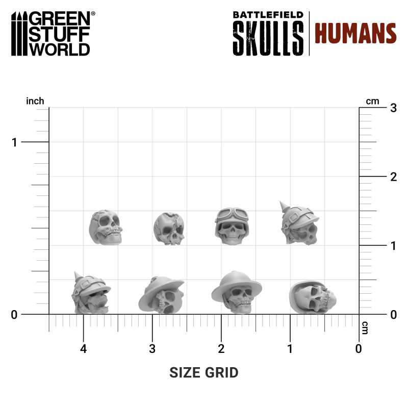 1000x Battlefield Resin Skulls (1:48-1:35)