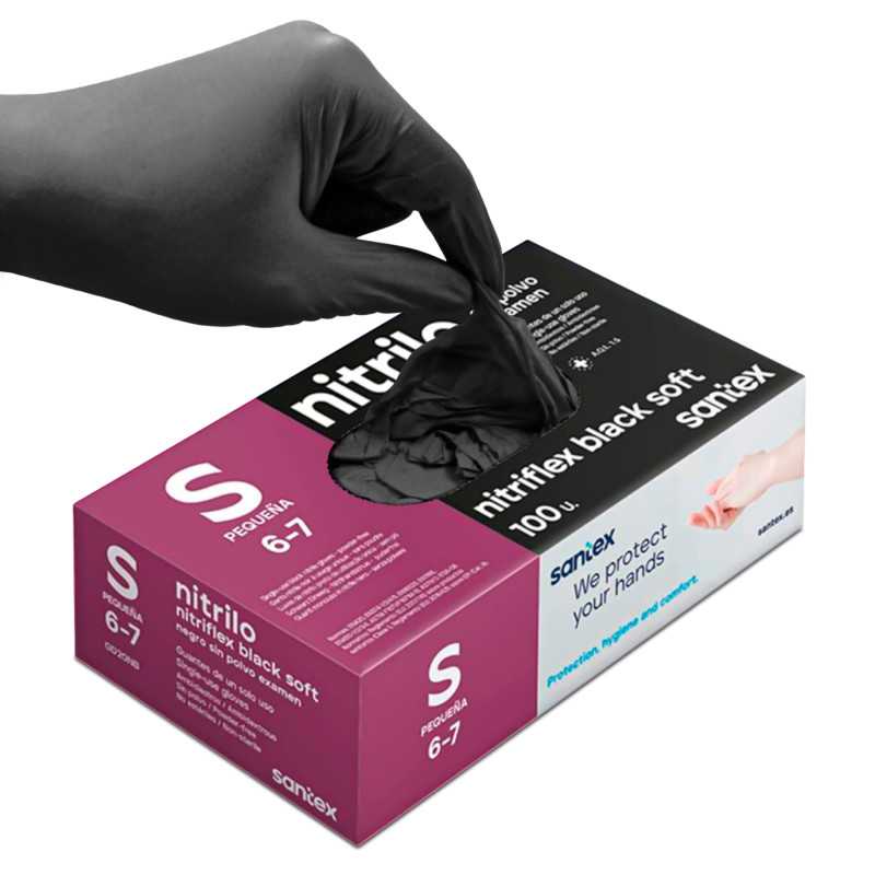 Black Nitrile Gloves - Small