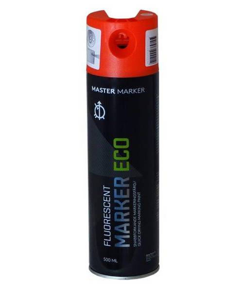 Master Marker Eco Permanent Fluorescent Red 500ml 6st/fp