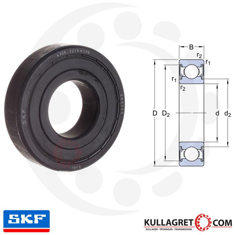 6208 2Z VA208 Kullager SKF