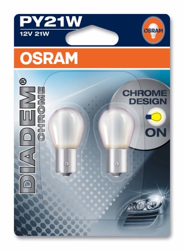 PY21W DIADEM CHROME ORANGE 12V OSRAM 2-PACK
