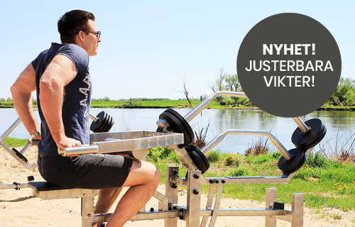 Utegym med justerbara vikter