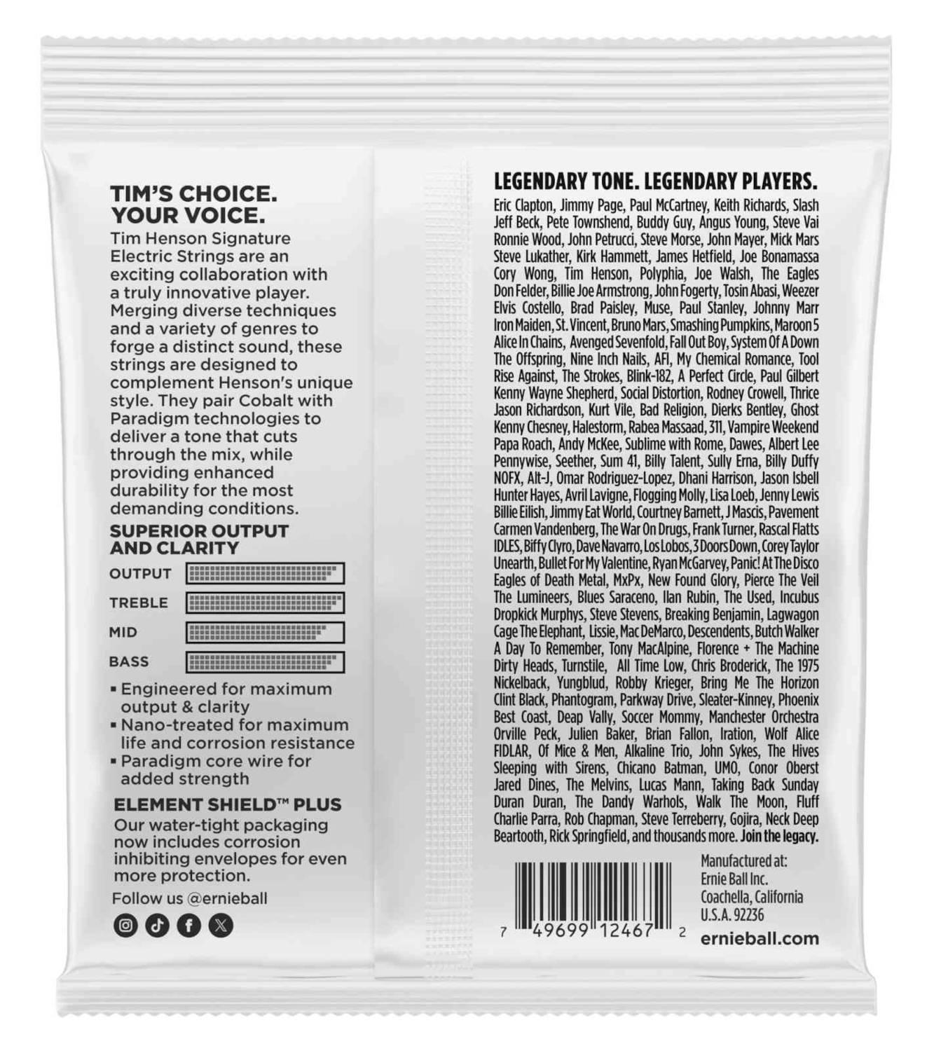 Ernie Ball 3826 Tim Henson Signature Strings