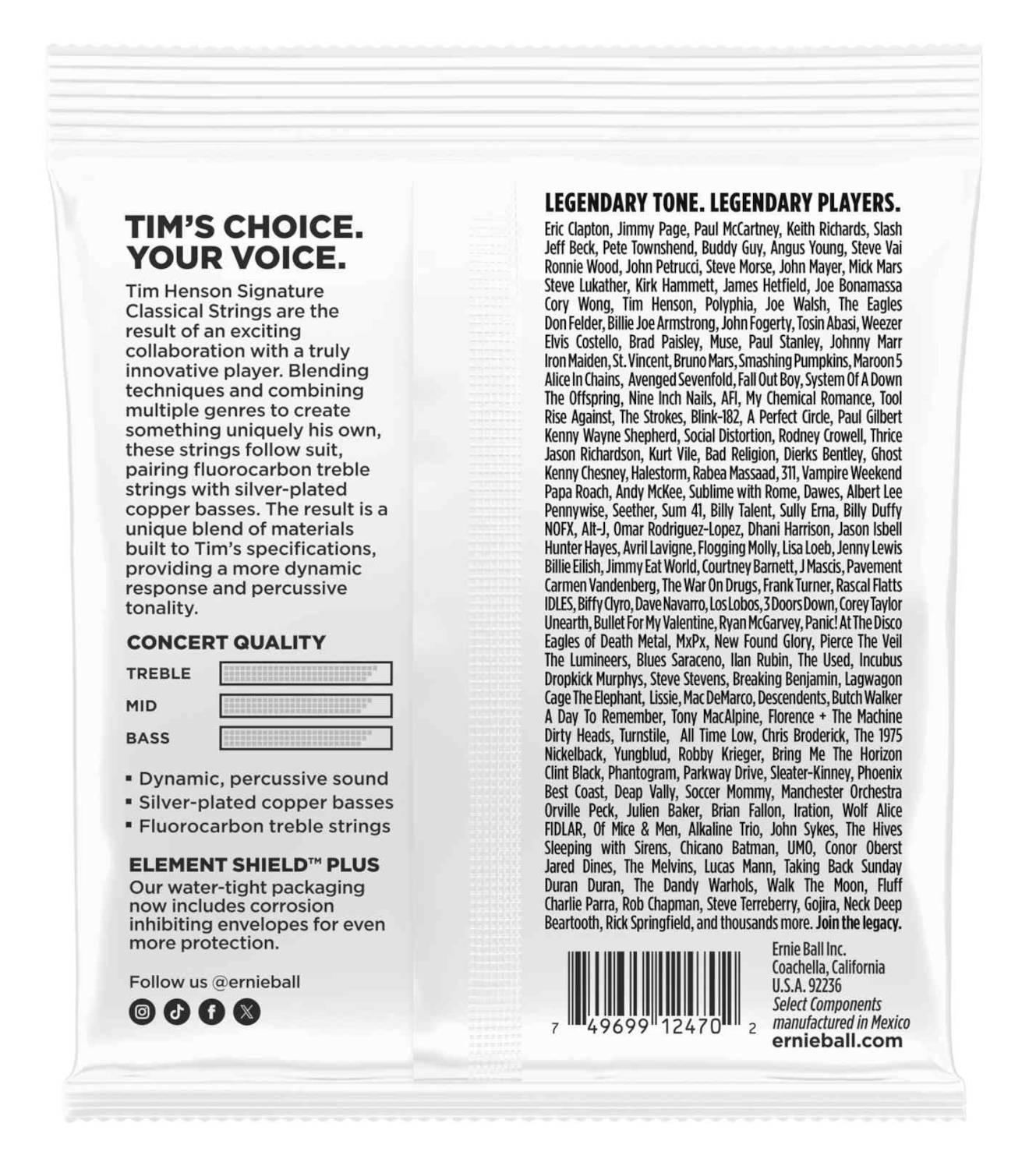 Ernie Ball 3829 Tim Henson Signature Classical Strings