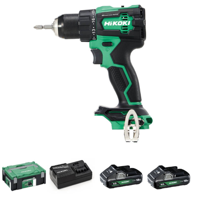 HiKOKI DS18DE Borrskruvdragare 18V 2x4,0ah - MaskinOnline.se