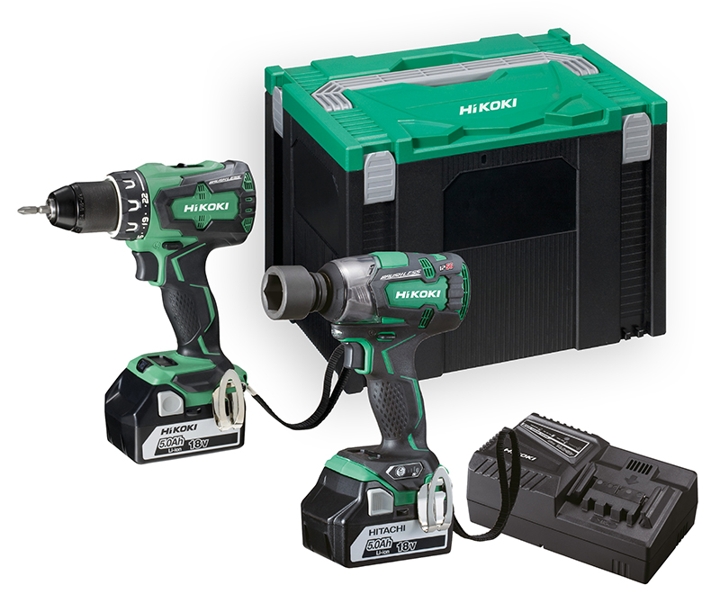 Hikoki KC18DPL(S) Verktygspaket 18V (2x5,0Ah) - MaskinOnline