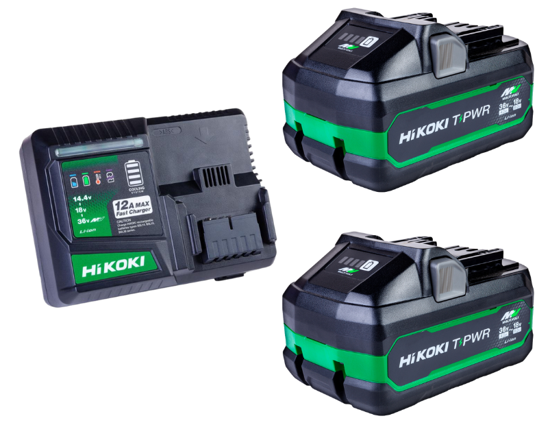 HiKOKI Laddpaket 36V/18V Multivolt BSL3640MVT (2x4,0Ah/8,0Ah) - MaskinOnline.se