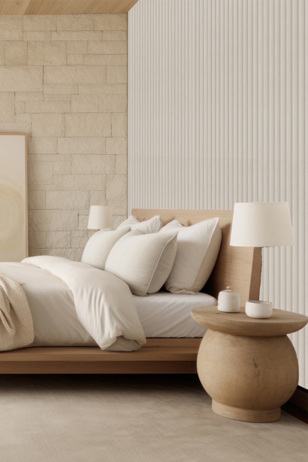 Akustikpaneler väggpaneler från Nooliliving med rundade ribbor i olika ...