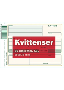 Kvittens blanketter i flera storlekar