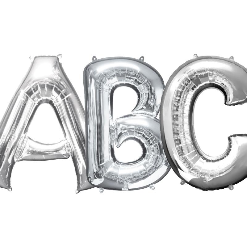 35 cm bokstav A silver folieballong