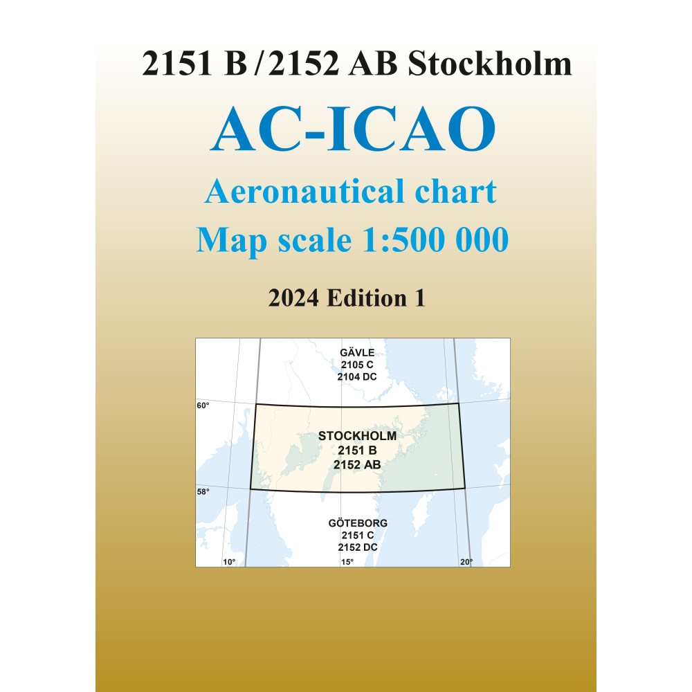 Swedish ICAO chart Stockholm, 2016 edition