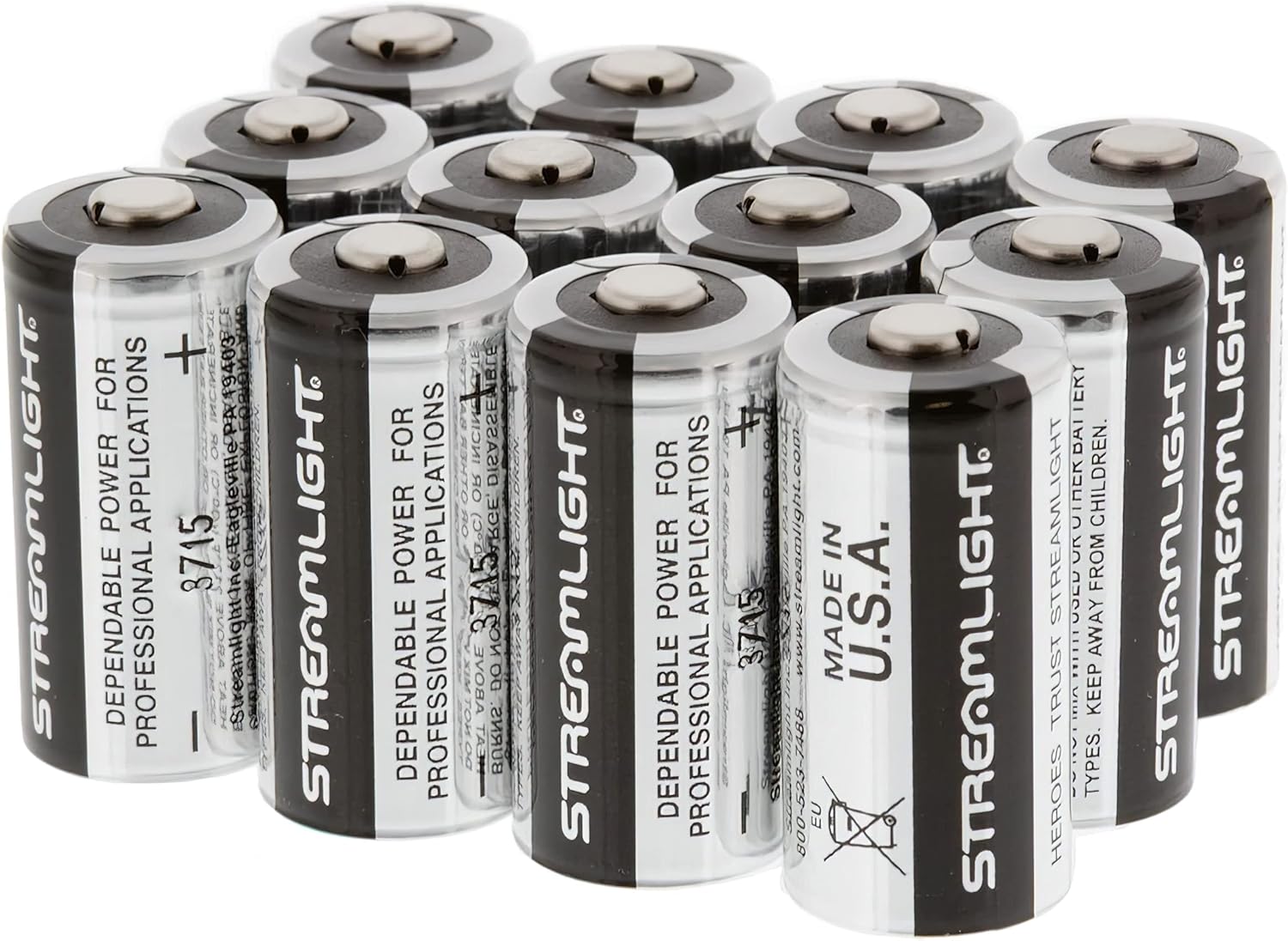 Streamlight CR123A Lithium Batterier 12-Pack