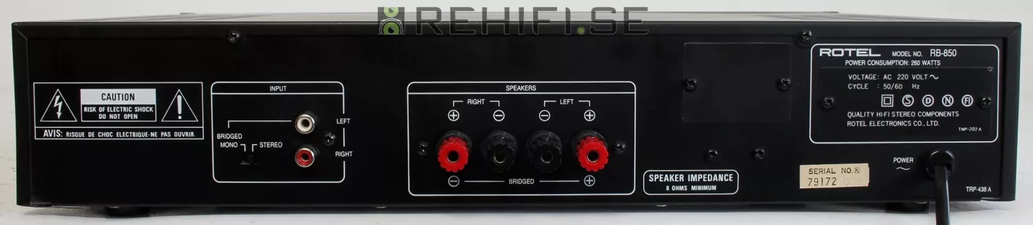 Rotel RB-850 begagnat slutsteg från Rehifi