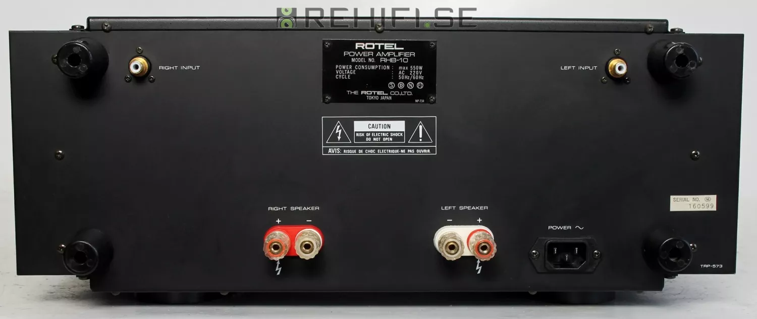 Rotel RHB-10 begagnat slutsteg från Rehifi