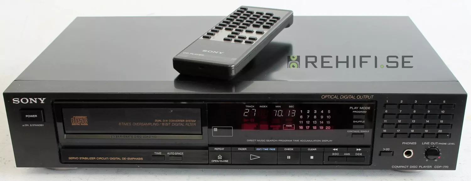 Sony CDP-770 begagnad CD spelare från Rehifi