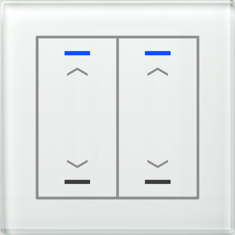 MDT Glass Push Button II Lite 4-kn U/N Vit