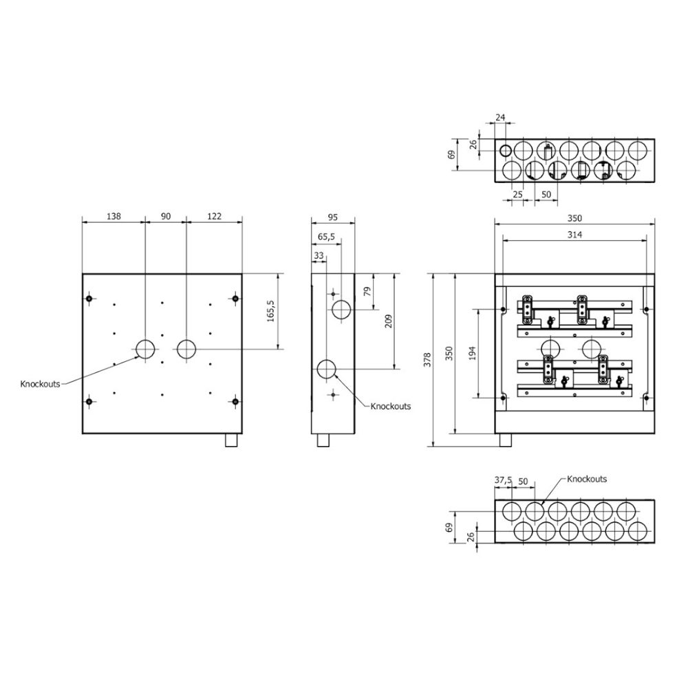 LK Prefab Cabinet UNI 5/3 Mini 350x350x95mm