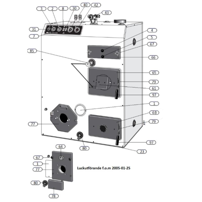 Draglucka NIBE Alpha Keram/UB/Combi