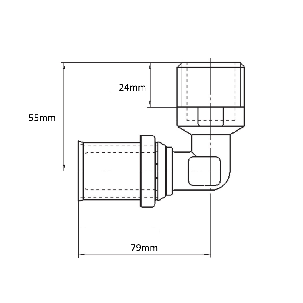 LK PressPex Elbow 90° External Thread A50xR50
